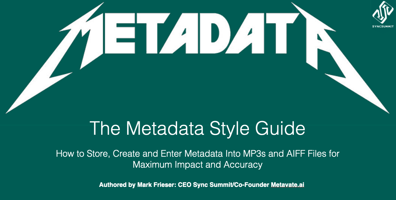 The New, Free Metadata Style Guide | SyncSummit